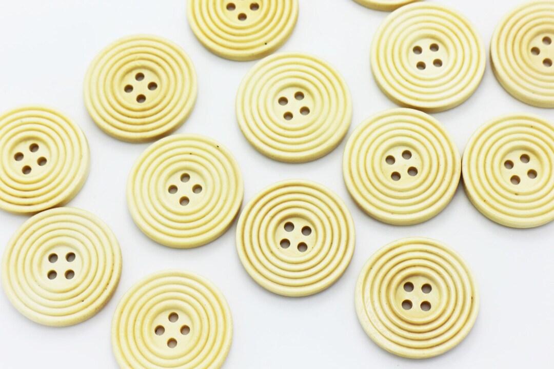 Large Cream White Circle Wooden Button, Coat Button, Natural Wood ...