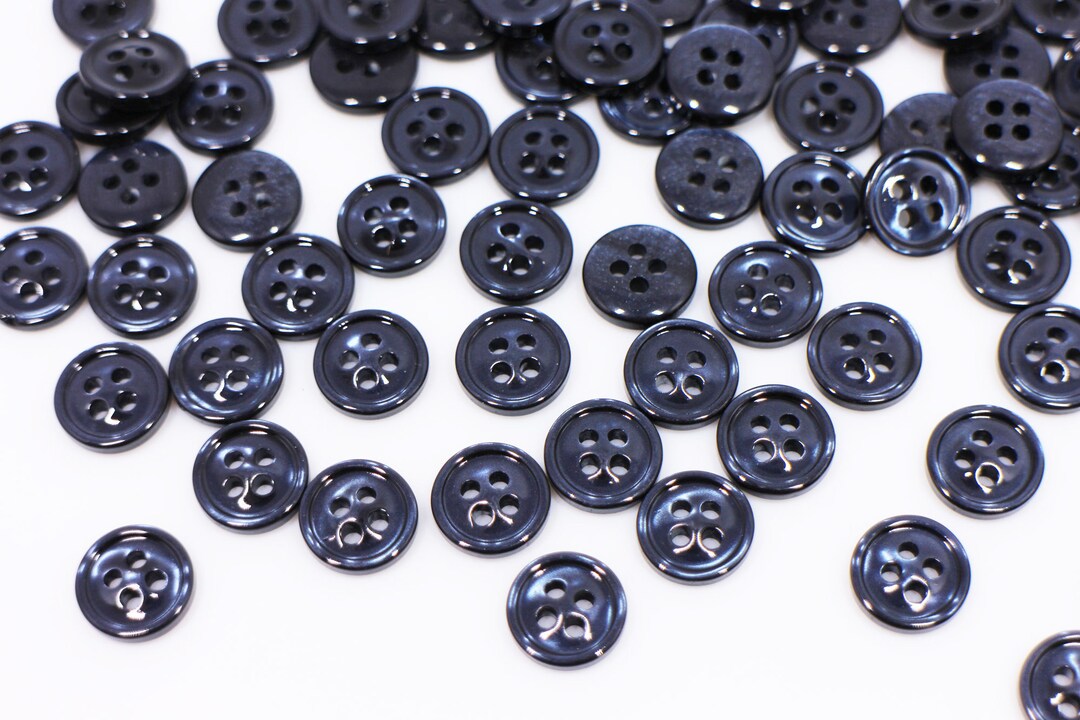 Dark Blue Buttons, Shiny Buttons, Shell Look Buttons, Blouse Buttons ...