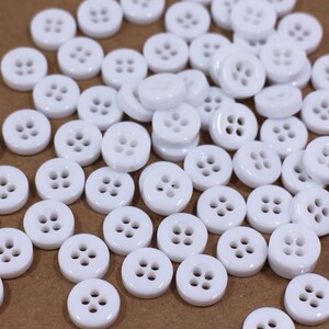 Thick White Button, Wide Raised Edge, Four Holes, for Making Shirt ...