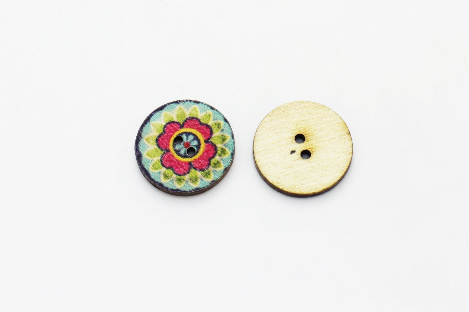 BOHO Wooden Button, Bohemian Pattern, Natural Wood Materials, Aztec ...
