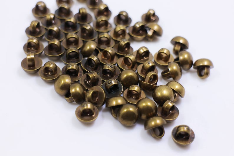 Extra Small Bronze Shank Buttons Antique Bronze Button Shank - Etsy