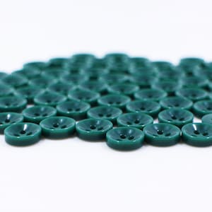 Dark Green Buttons, Shell Looking Button, Small Four Holes Resin ...