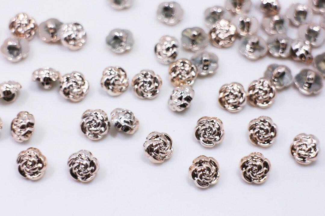 Rose Shank Button Made of ABS Plastic Small Size Flower - Etsy