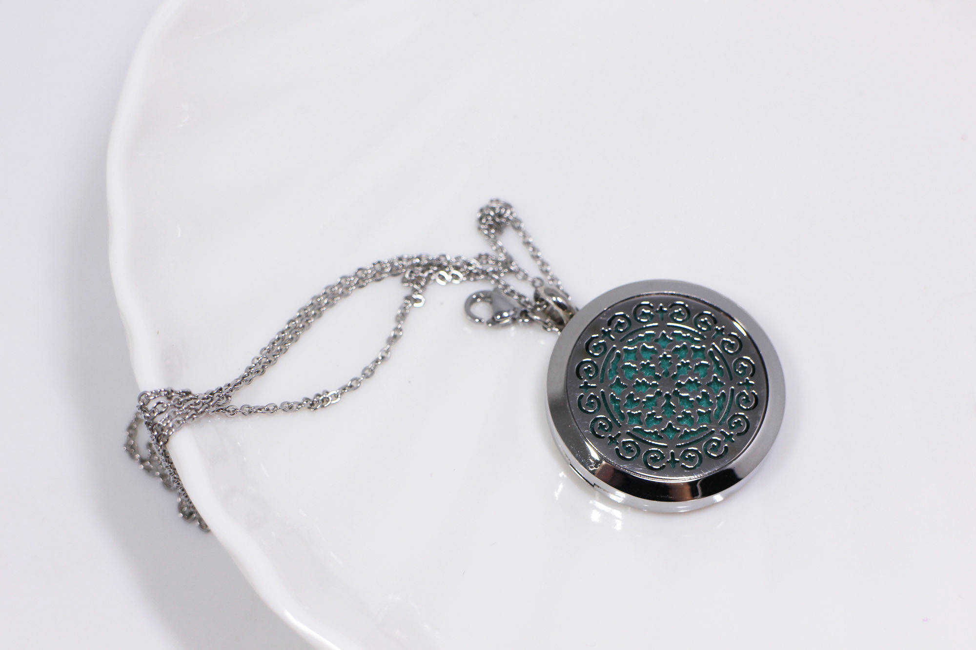 Bohemian Essential Oils Necklace, BOHO Floral Filigree, for ...