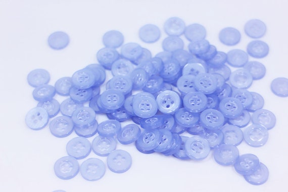50 Light Blue Button Raised Edge Semi-transparent Button - Etsy