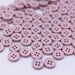 Matte Light Pink Buttons Pastel Pink Solid Color Four Hole - Etsy