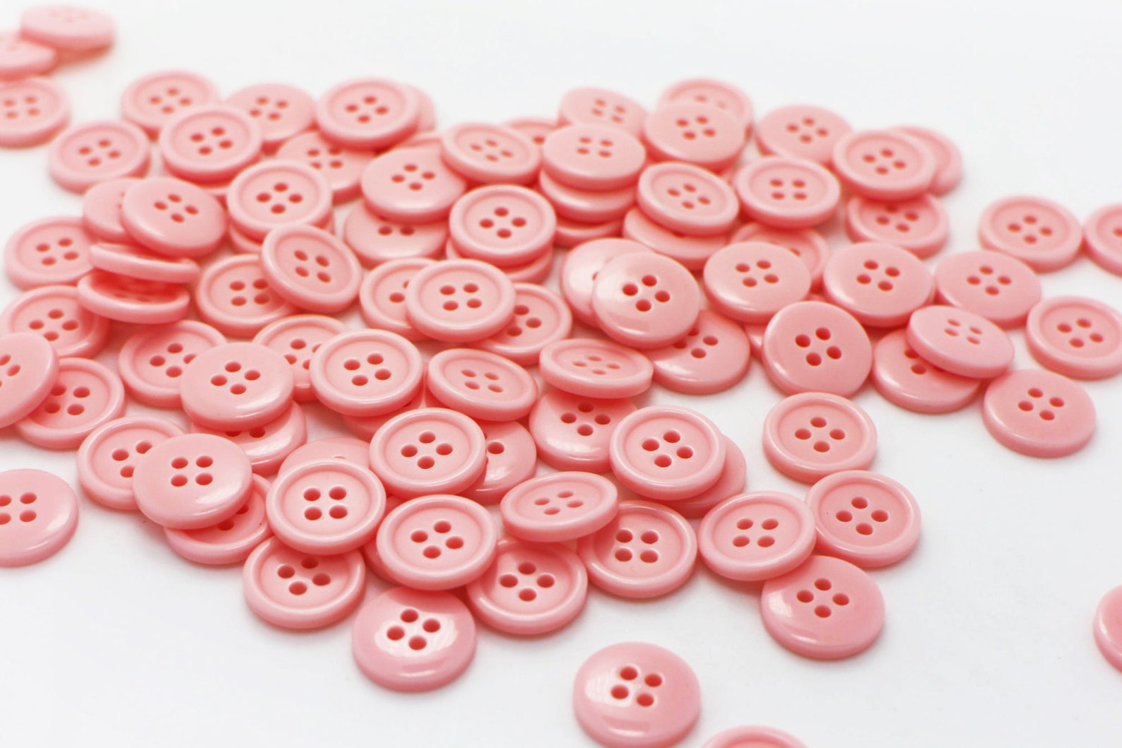 Light Pink Buttons Raised Edge Button Children Button | Etsy