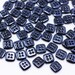 Metallic Dark Blue Square Button Rectangular Shaped Four - Etsy