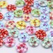 Sakura Wooden Buttons, Japanese Flower Print, Small Size, Round Shaped ...