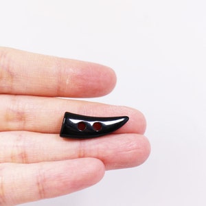 Mini Black Toggle Button Tiny Extra Small Size Long Shape - Etsy