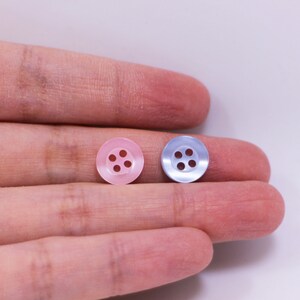 Light Pink Buttons, Pastel Pink Color, Raised Wide Edge, Four Holes ...
