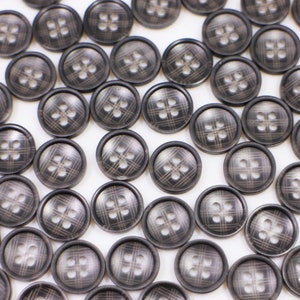 Black Check Buttons, Semi-transparent, Plaid Pattern, Bowl Shaped ...