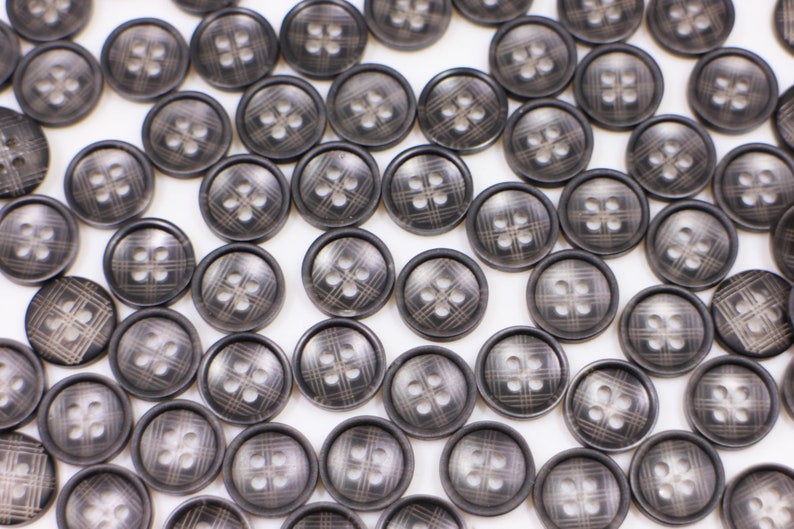 Black Check Buttons Semi-transparent Buttons Pattern - Etsy