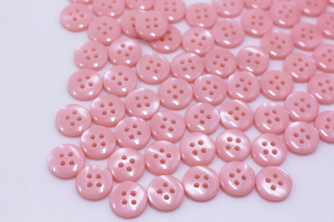 Pastel Pink Button, Shiny Finish, Light Pink Color, Smooth Edge, Raised ...