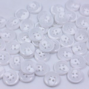 White Marble Pattern Buttons, Resin Buttons, Small Retro Four Holes ...