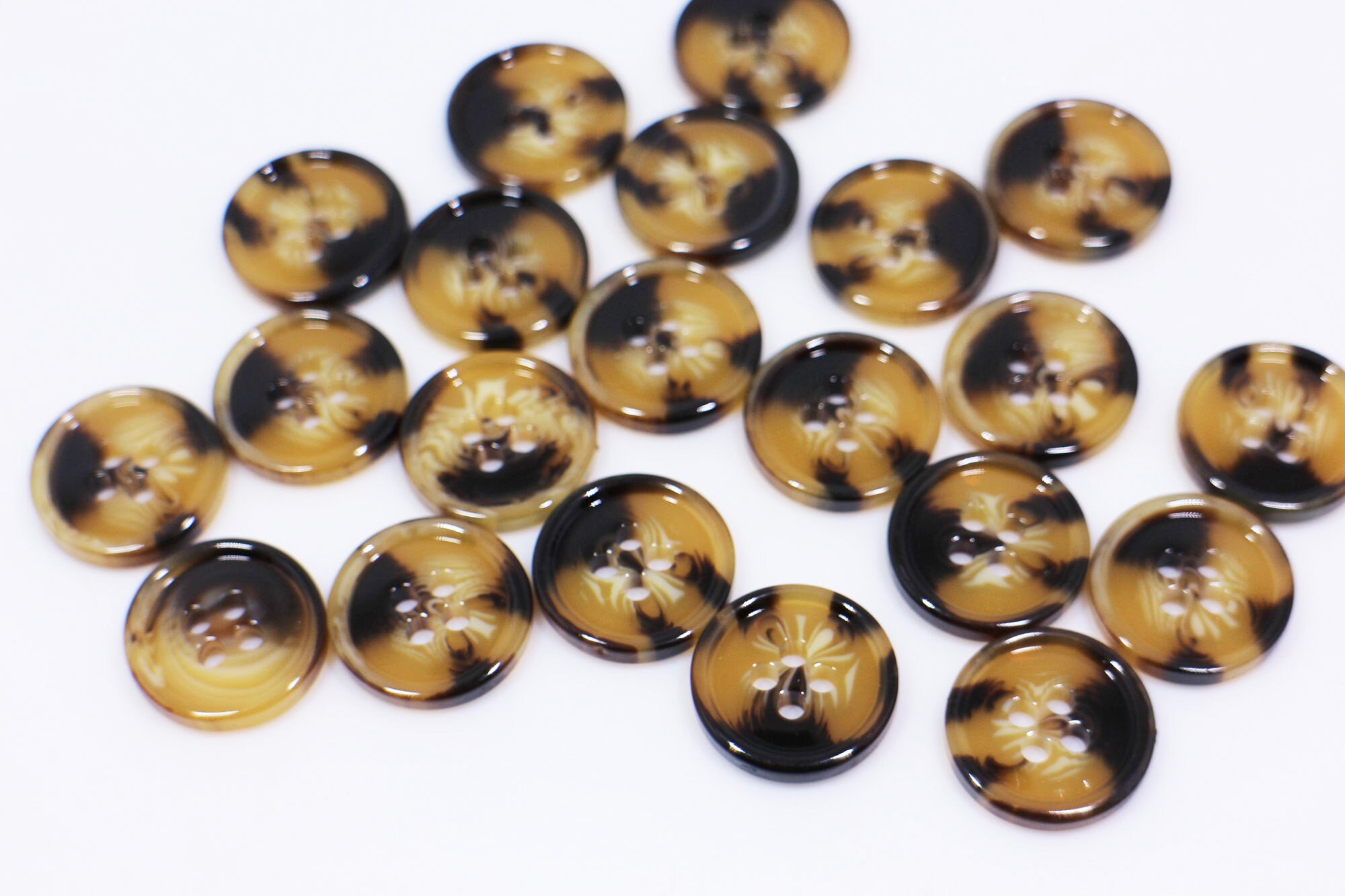 Brown Marble Pattern Buttons Raised Edge Buttons Resin | Etsy