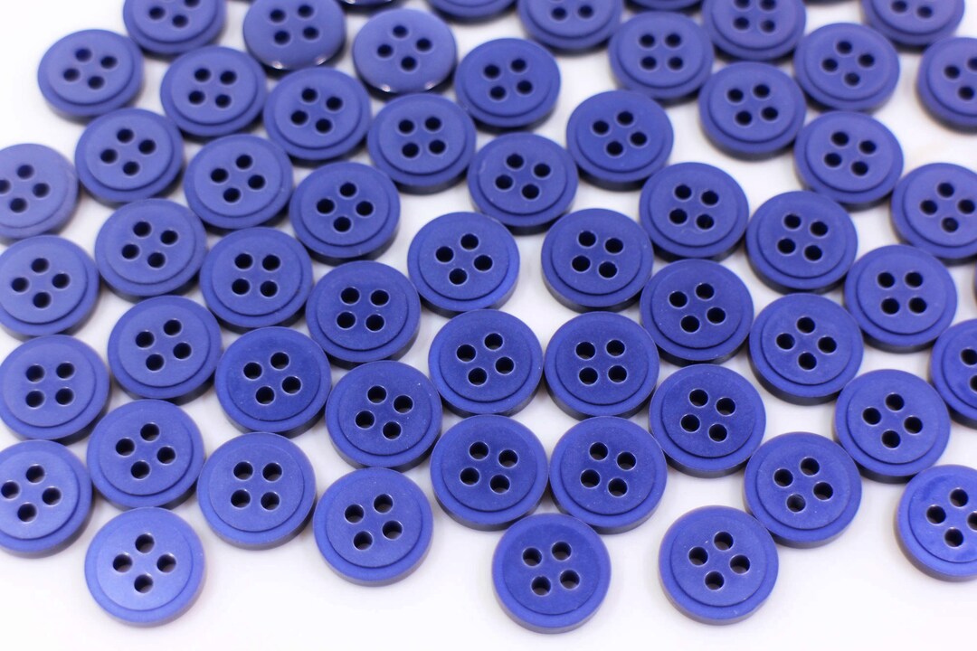 Dark Blue Buttons, Extra Small Size, Raised Center, Stylish ...