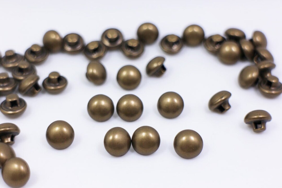 Bronze Color Metal Shank Buttons, Antique Bronze Color, Mushroom Shape ...
