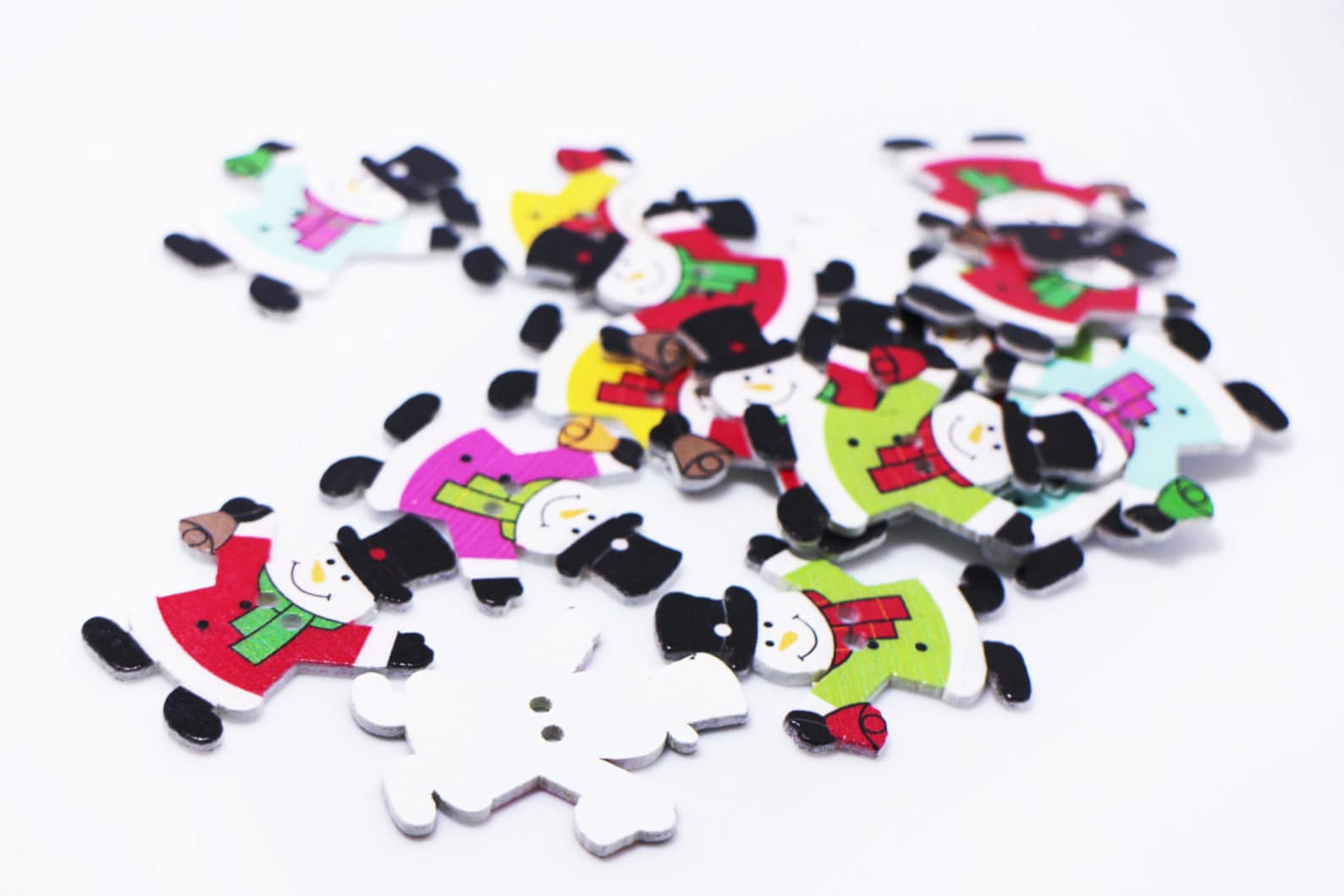 Snowman Button Christmas Button Cartoon Xmas Button - Etsy