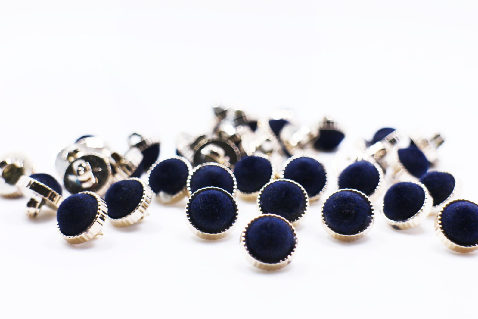 Dark Blue Velvet Shank Button Navy Blue Shank Buttons Women - Etsy