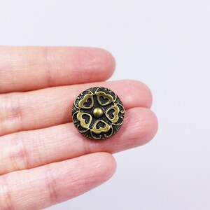Flower Snap Fastener, Floral Shape Snap Button, Antique Bronze Press ...