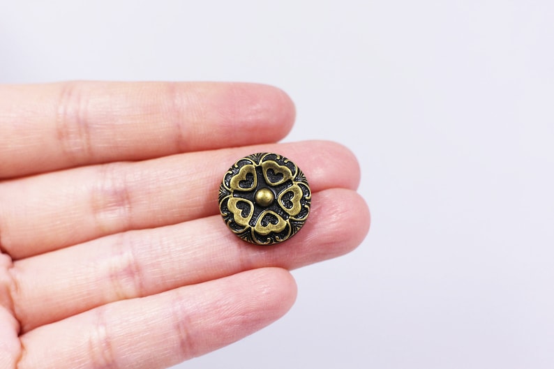 Flower Snap Fastener, Floral Shape Snap Button, Antique Bronze Press ...