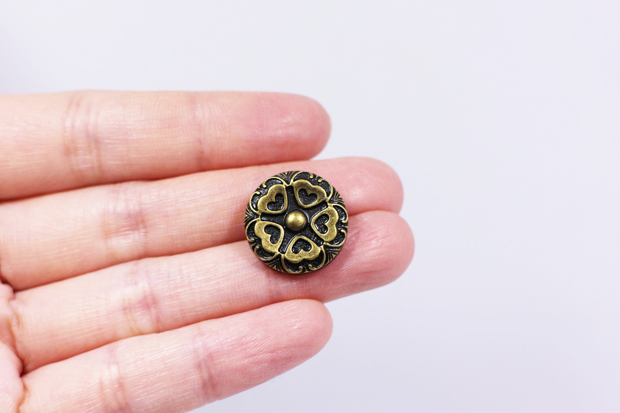 Flower Snap Fastener Floral Shape Snap Button Antique Bronze - Etsy