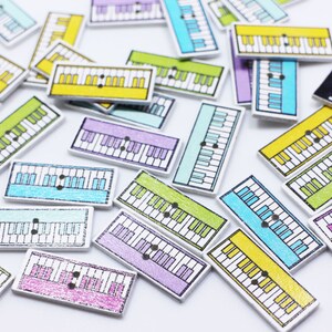 Electric Piano Wooden Button, Digital Piano Wood Buttons, Mixed Colors ...