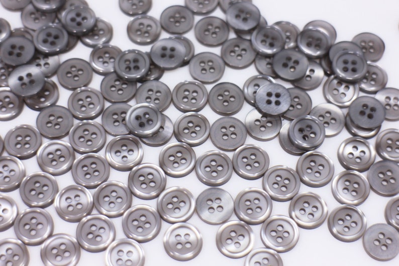 Grey Buttons 50 Pieces Small Gray Resin Buttons Four Holes - Etsy