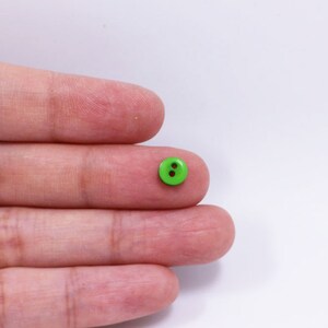50 Tiny Green Button, Extra Small Mini Size, for Doll Cloth Supplies ...