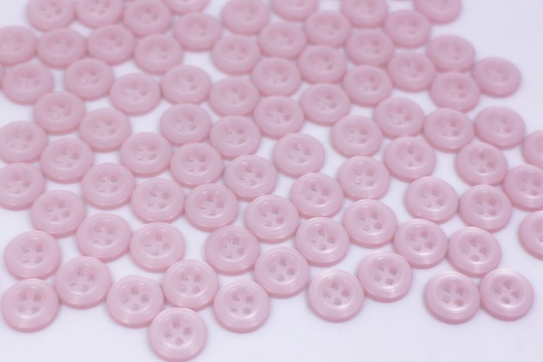 Frosted Pink Buttons, Wide Edge, Light Pink Color, for Sewing Blouse ...