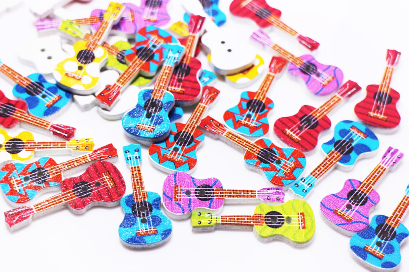 Guitar Button Musical Instrument Shape Hippie Style 2 - Etsy