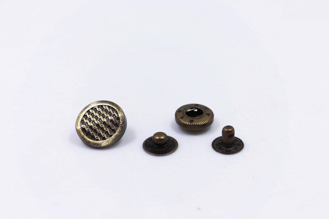 Snap Fastener Buttons, Antique Bronze Color Press Stud, Snaps Popper ...