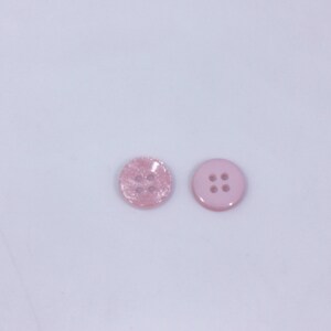 Light Pink Glitter Button, Four Holes Resin Button, Cute Shiny Button ...