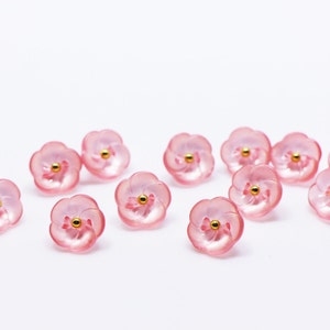 Pink Flower Shank Buttons, Plum Flower-shape, Japanese Sakura, Floral ...