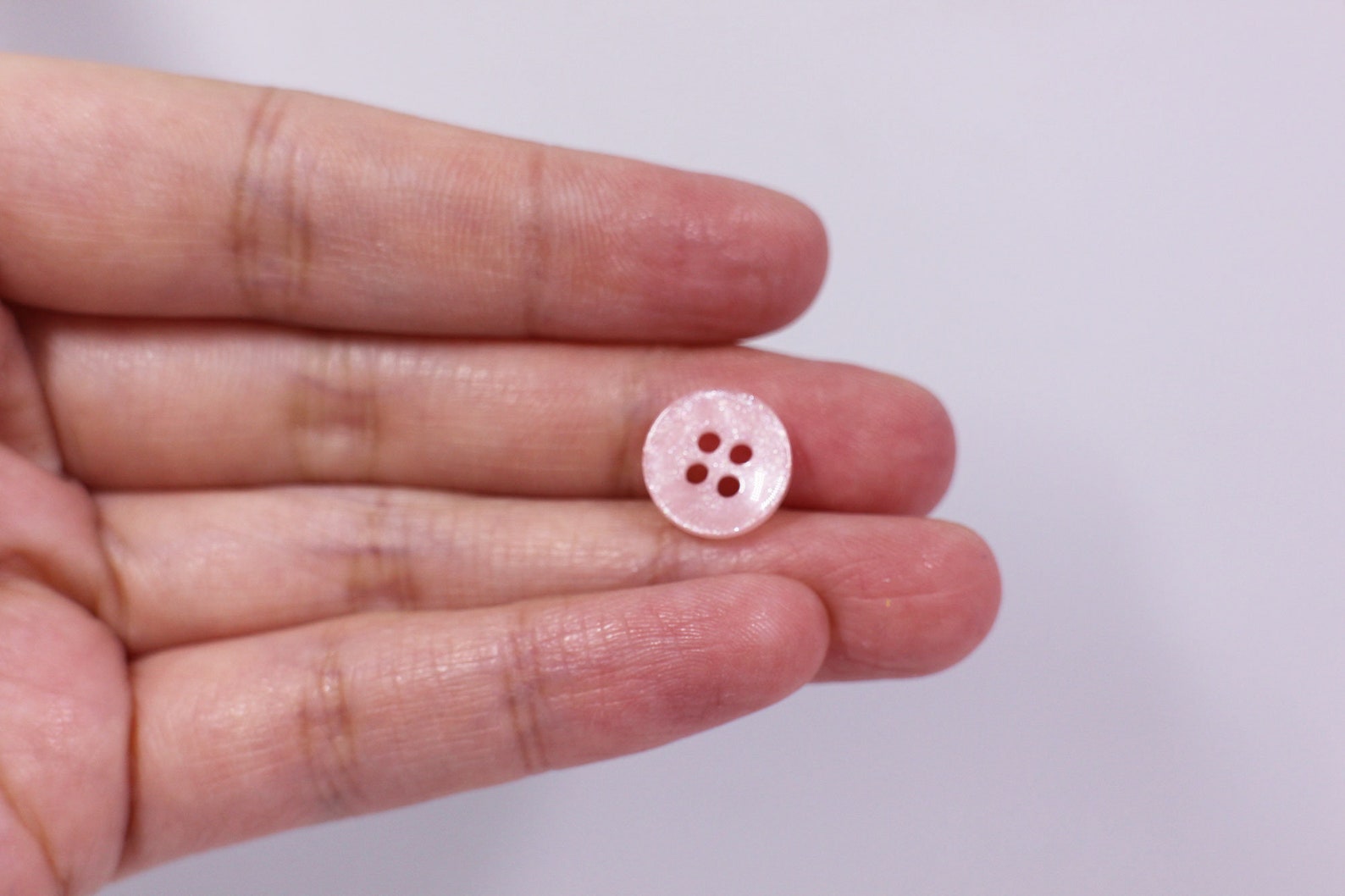 Light Pink Glitter Button Four Holes Resin Button Cute Shiny - Etsy