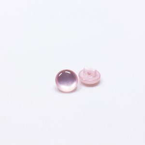 Pink Shank Buttons, Light Pink Color, Shiny Finish, Round Mushroom ...