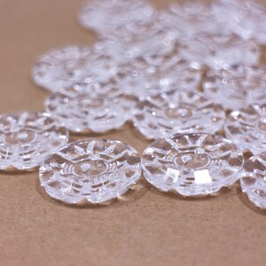 Clear Acrylic Buttons, Transparent, Two Holes, for Sewing Wedding Dress ...