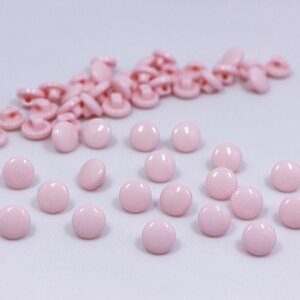 Light Pink Shank Button, Glossy Pastel Pink Shank Button, Small Shank ...
