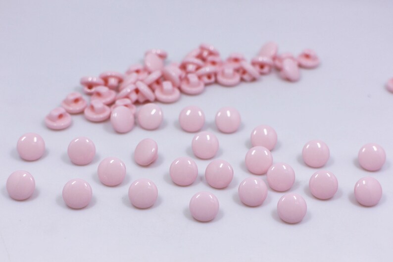 Light Pink Shank Button Glossy Pastel Pink Shank Button - Etsy