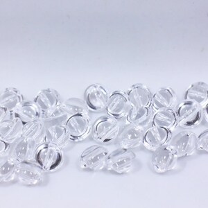 Clear Shank Buttons, Transparent, Round Mushroom Shape, Back Hole, Made ...