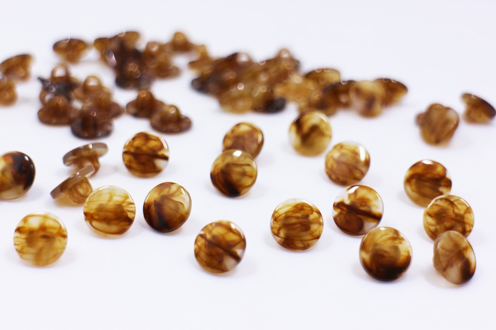 Brown Marble Pattern Shank Buttons Round Flat Shank Button - Etsy