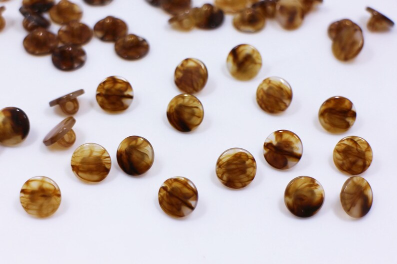 Brown Marble Pattern Shank Buttons Round Flat Shank Button - Etsy