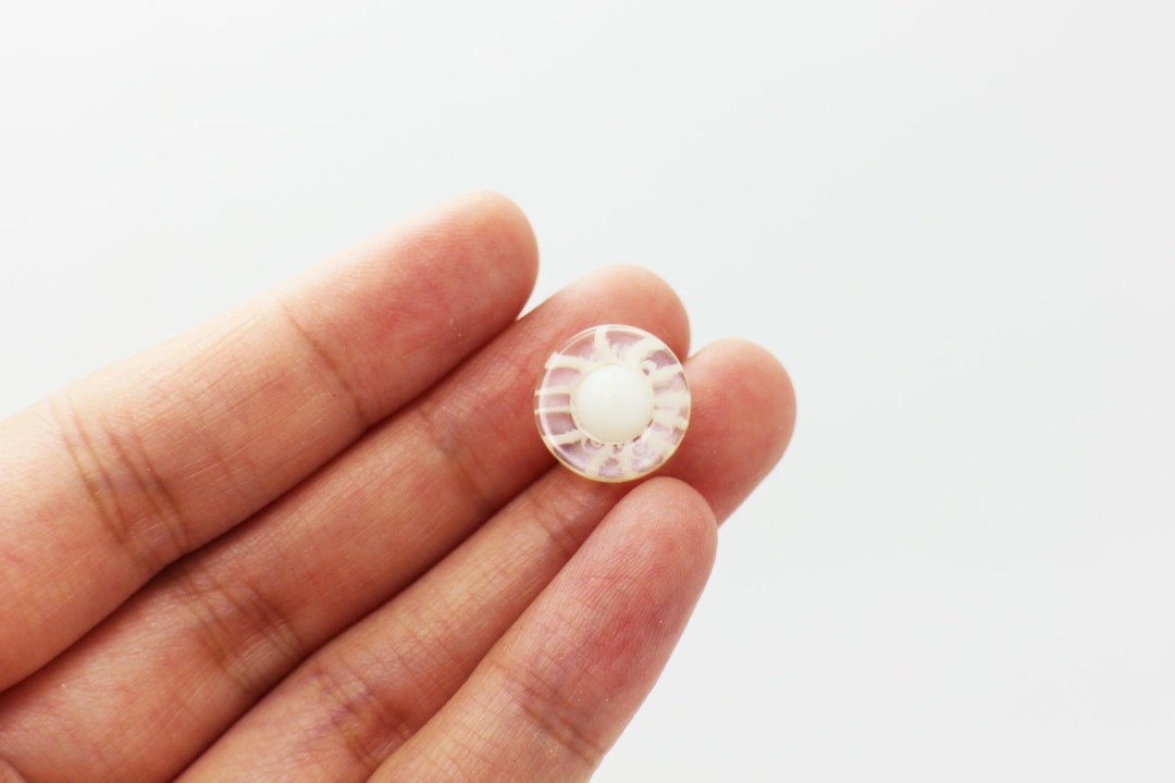 Cream White Clear Shank Buttons, Transparent Button, Retro Shank ...