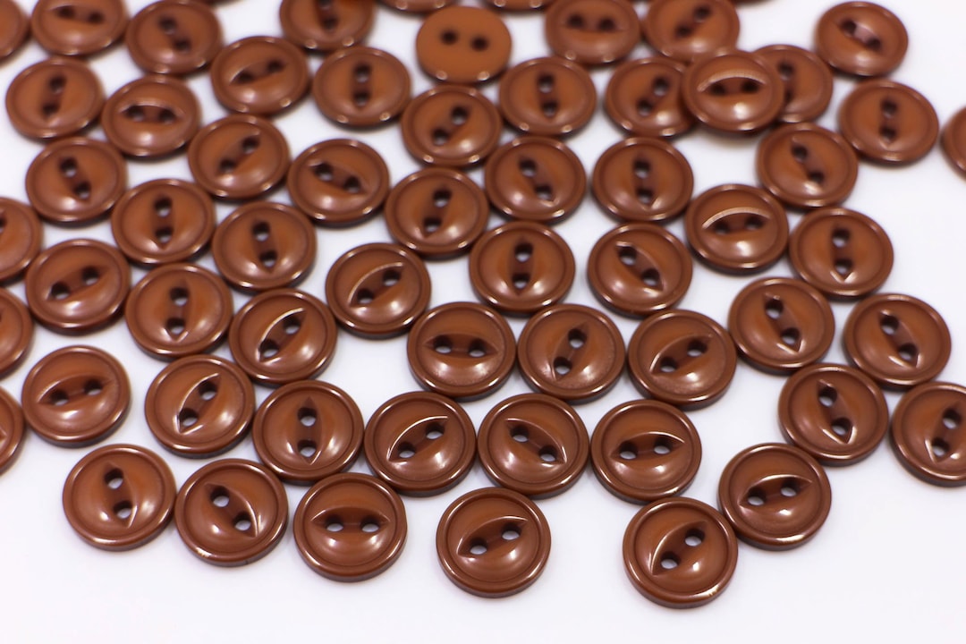 Brown Cat Eye Buttons, Two Holes, Made of Resin, Glossy Finish, for ...