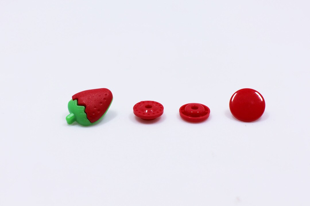 Strawberry Snap Fastener, Red Snap Buttons, Special Shaped Snap Buttons ...