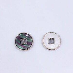 White Coat Buttons, Cream White and Gold Color, Vintage Style, 2 Hole ...
