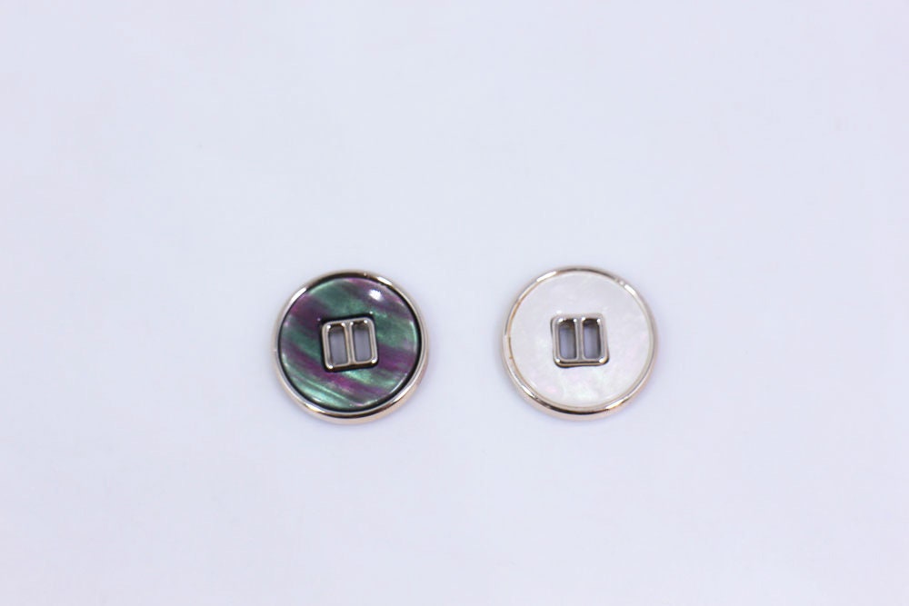 White Coat Buttons, Cream White and Gold Color, Vintage Style, 2 Hole ...
