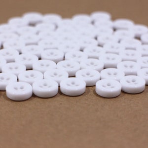 Thick White Button, Wide Raised Edge, Four Holes, for Making Shirt ...