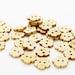 Flower Shaped Wood Buttons, Natural Wood Color, 2 Holes, Small Size ...